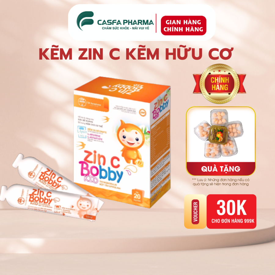 Kẽm ZIN C BOBBY KID TW Hanopharco, bổ sung Kẽm, Lysine, DHA, tăng sức ...