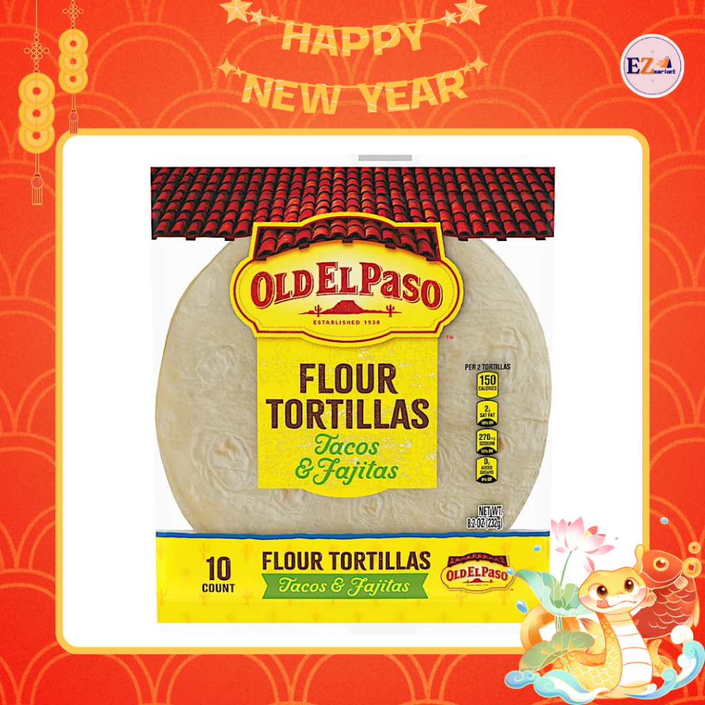 Vỏ Bánh từ bột mì Tortillas cuộn size 232g, 311g Taco mềm, Fajitas Old ...
