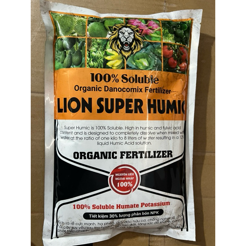 Phân bón SUPER HUMIC LION gói 1kg giúp tăng độ mùn hoá cho đất- cải tạo ...