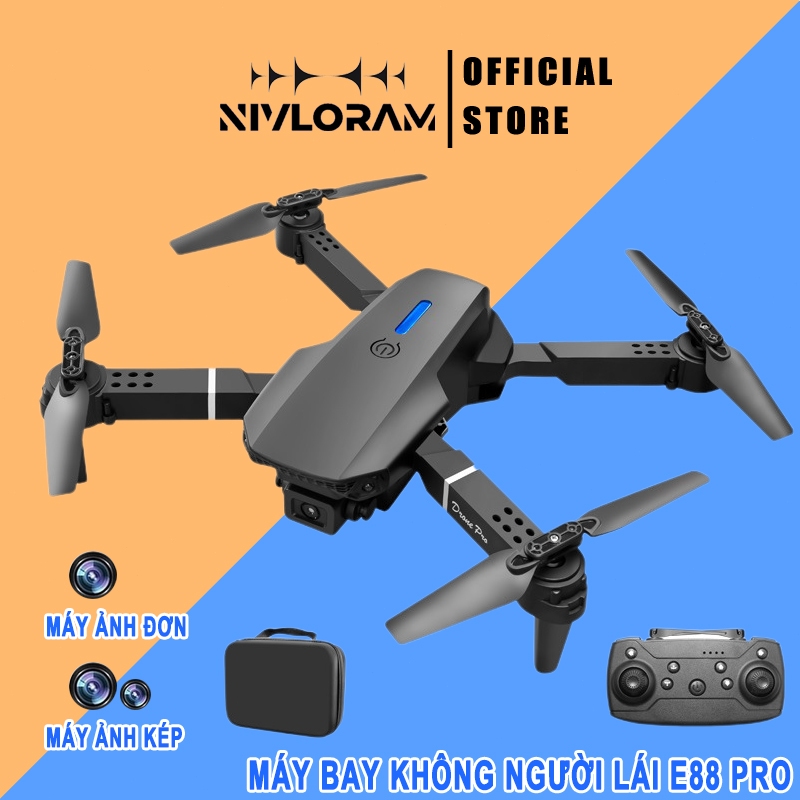 Drone camera 4k mini E88 pro Máy Bay Flycam trang bị camera kép- Lai ...