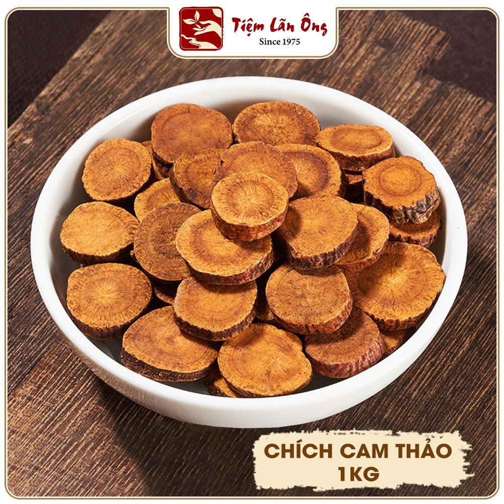 Chích cam thảo 1kg, cam thảo tẩm mật sao vàng hạ thổ, giúp giảm ho, đau ...