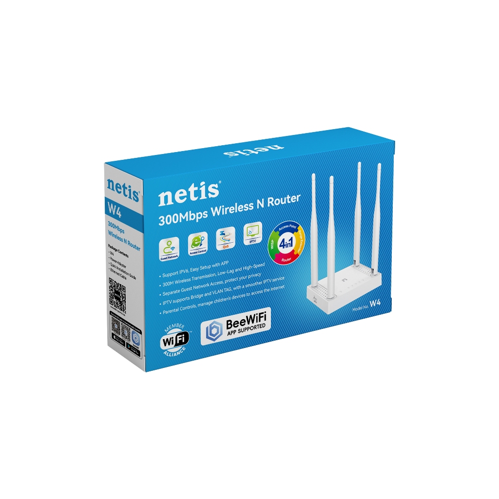 Bộ Phát Router Wifi Chuẩn N Đa Chế Độ NETIS Model W4 300Mbps | Shopee ...