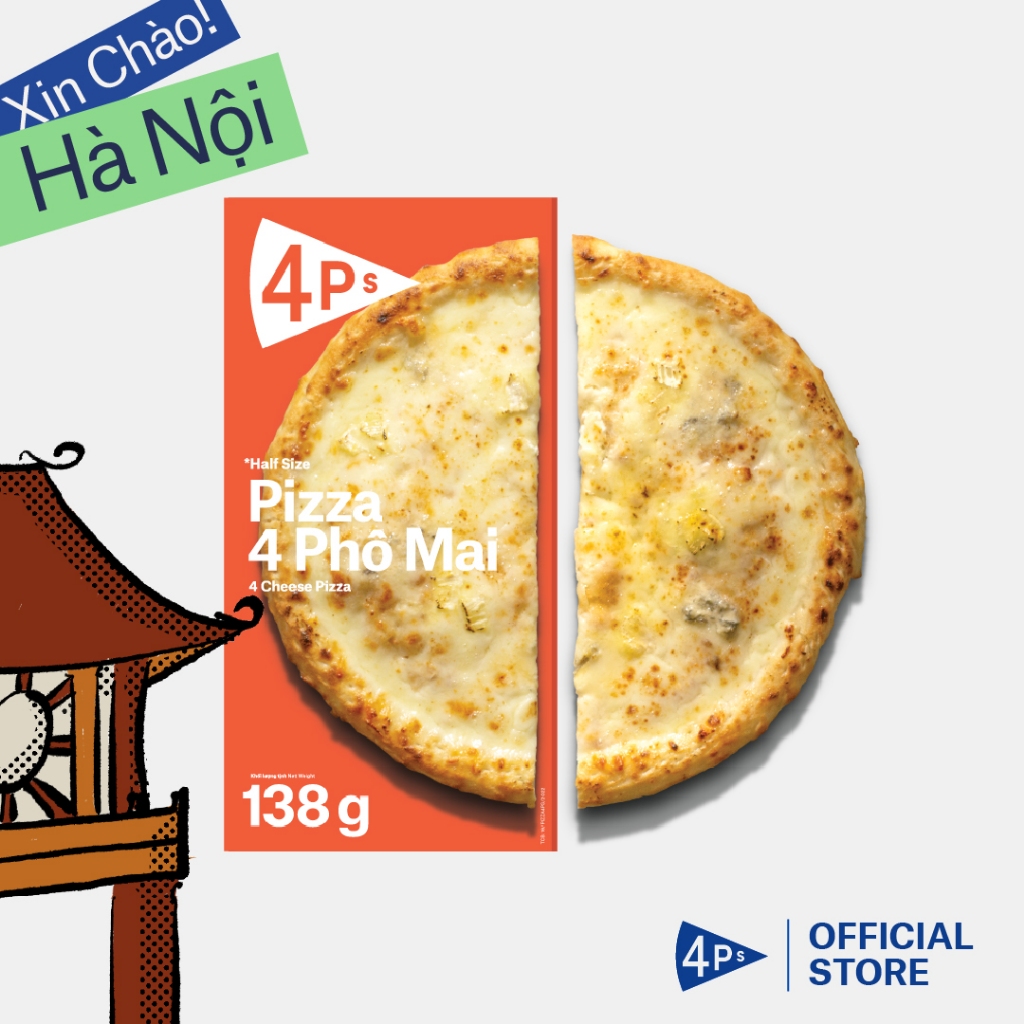 [Giao hoả tốc Hồ Chí Minh & Hà Nội] Pizza 4P's Nửa Bánh Pizza 4 Loại Phô Mai Đông Lạnh - 138G ...
