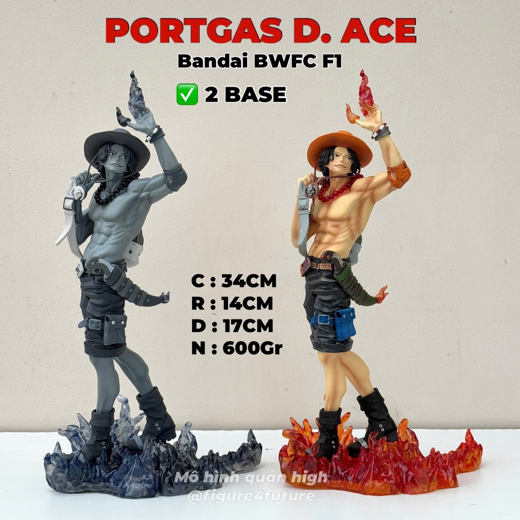 (F1- sẵn) Mô hình Ace Hỏa Quyền BWFC cao 34cm - Mô hình Portgas D. Ace ...