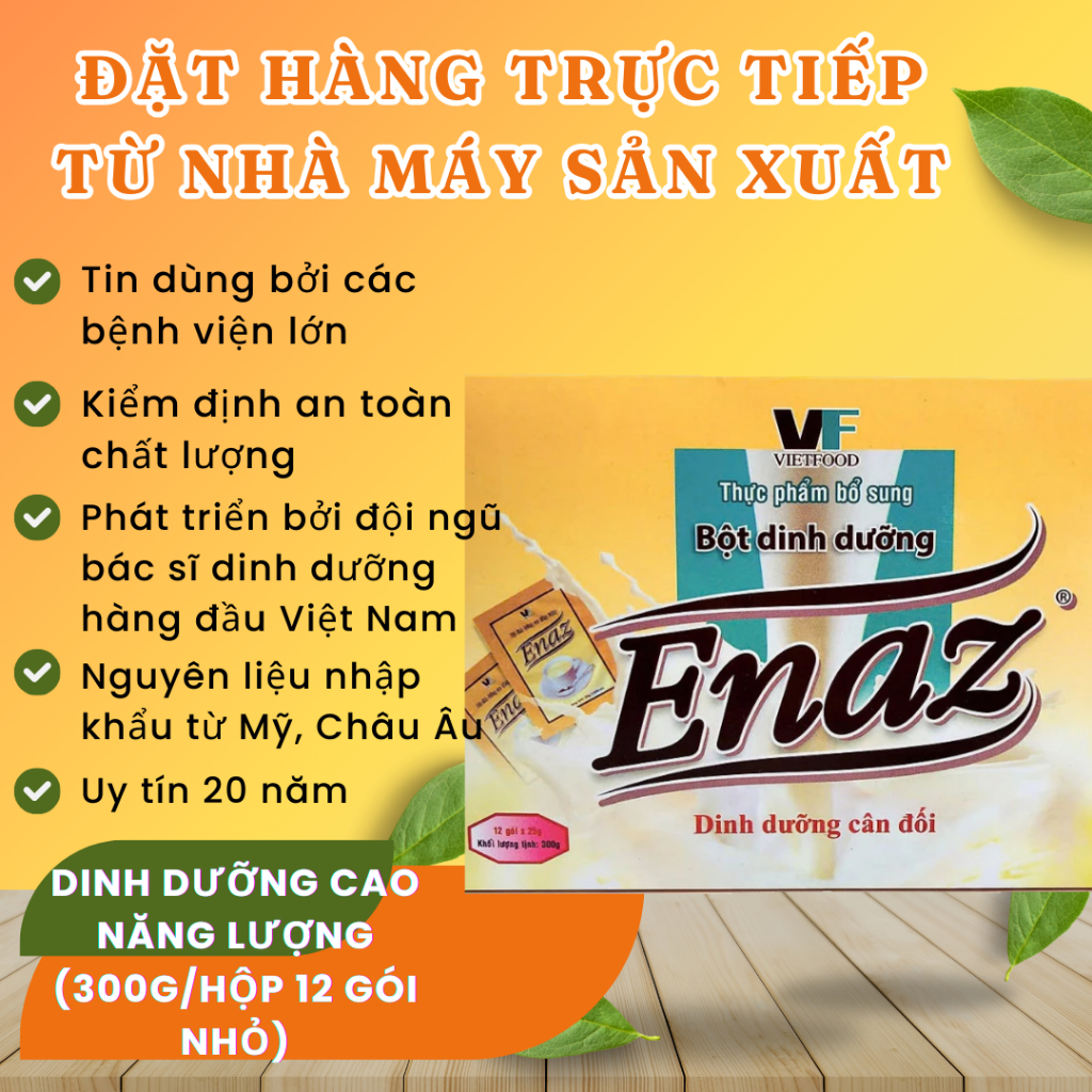 [DATE XA] COMBO 3 HỘP- Bột dinh dưỡng cao năng lượng ENAZ 300gr - 12 ...