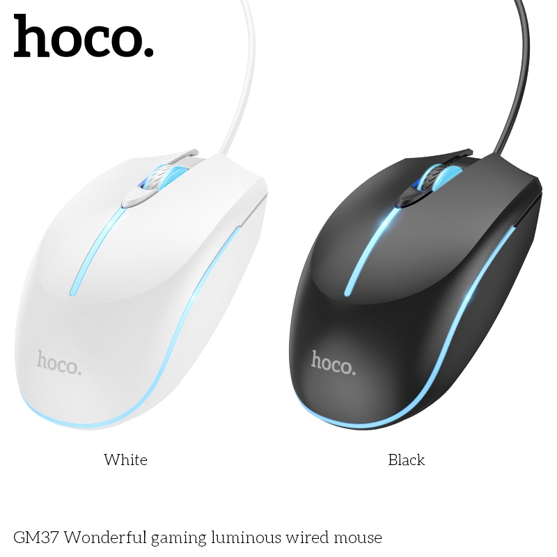 Chuột dây máy tính Hoco GM37 có 2400DPI, 4 nút, đèn LED nhiều màu | Shopee Việt Nam