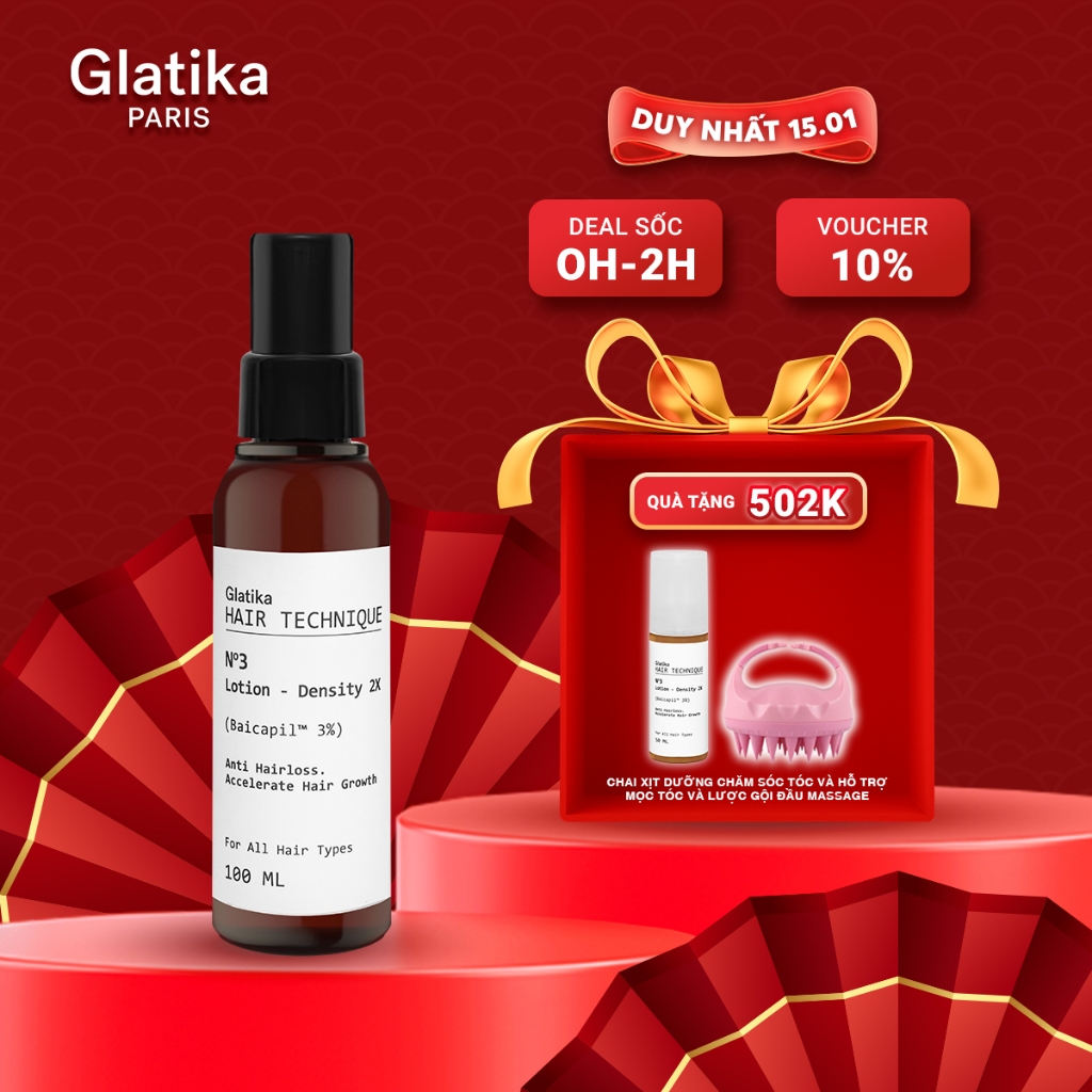 Chai Xịt Dưỡng Tóc Và Hỗ Trợ Mọc Tóc Glatika Hair Technique Lotion 3 Baicapil 100ml Shopee