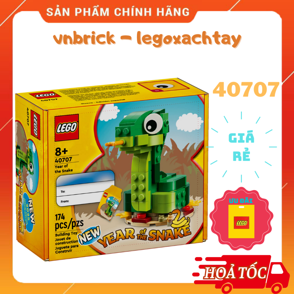LEGO 40707 Năm Bính Tỵ Con Rắn | Shopee Việt Nam
