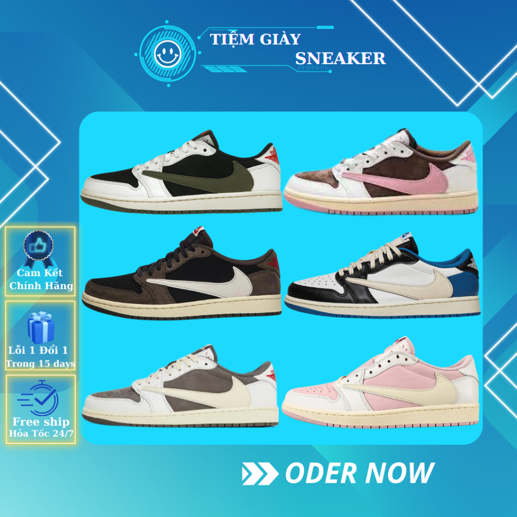 [ Hàng Chính Hãng ] Giày Jordan 1 Low Travis Scott, Giày JD1 cổ thấp ...