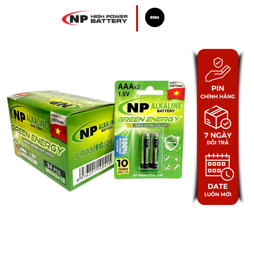 Pin AA Alkaline NP - Vỉ 2 Viên Pin Alkaline AA NP - Pin NP Chính Hãng ...