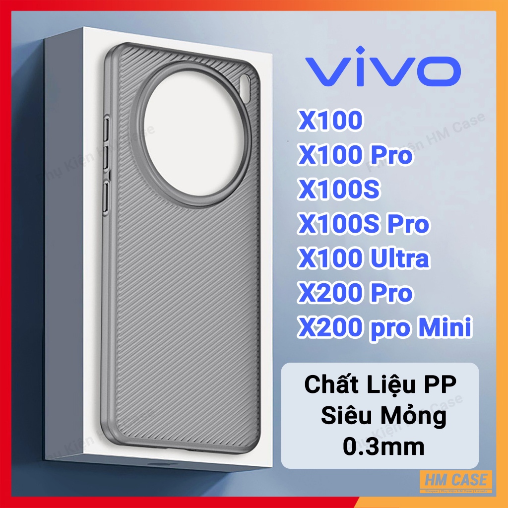 Ốp Lưng Nhựa PP Siêu Mỏng Vivo X200 Ultra / X200 Pro Mini / X200 Pro / X200S / X100S Pro / X100S ...