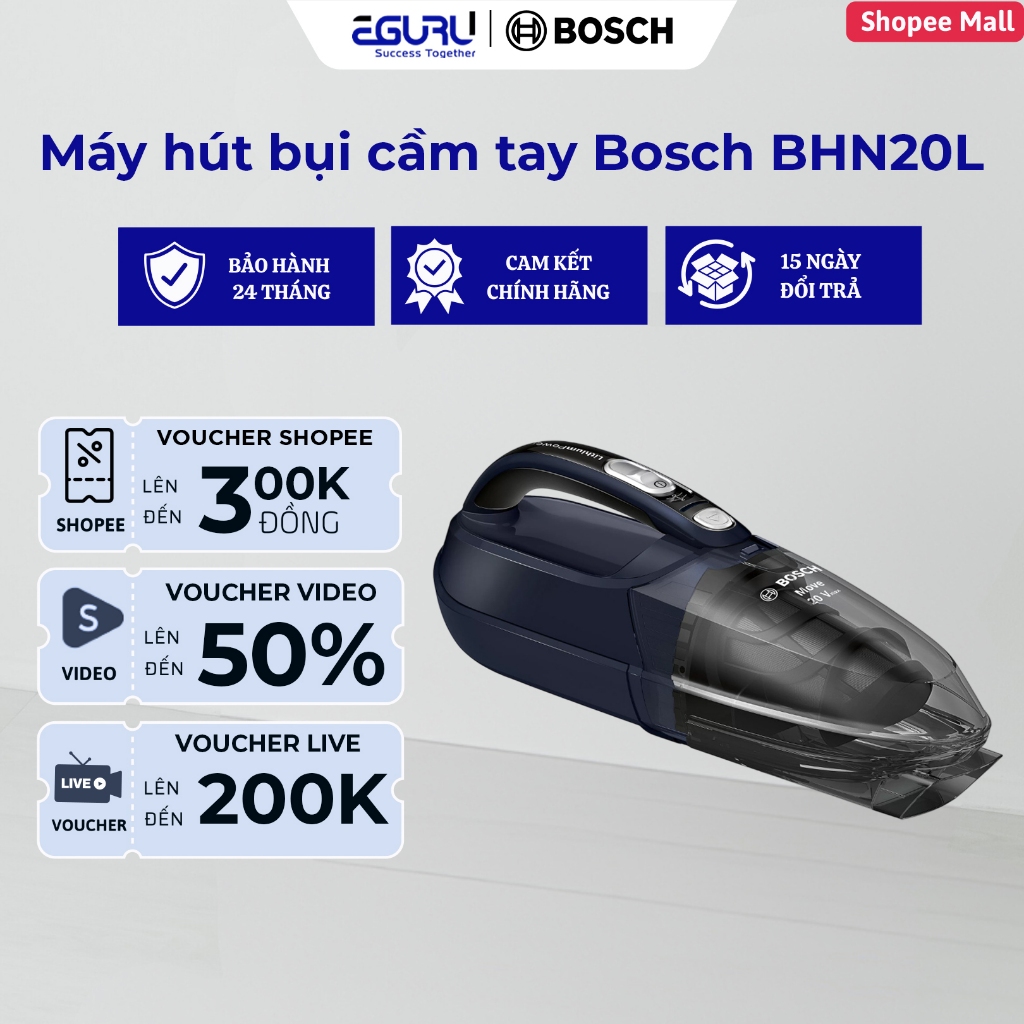 Máy Hút Bụi Cầm Tay Không Dây Bosch HMH.BHN20L - Bảo Hành Chính Hãng 24 ...