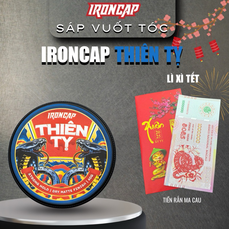 Sáp Vuốt Tóc Nam IRONCAP THIÊN TỴ 2025 - Sáp tạo kiểu tóc nam Claywax ...