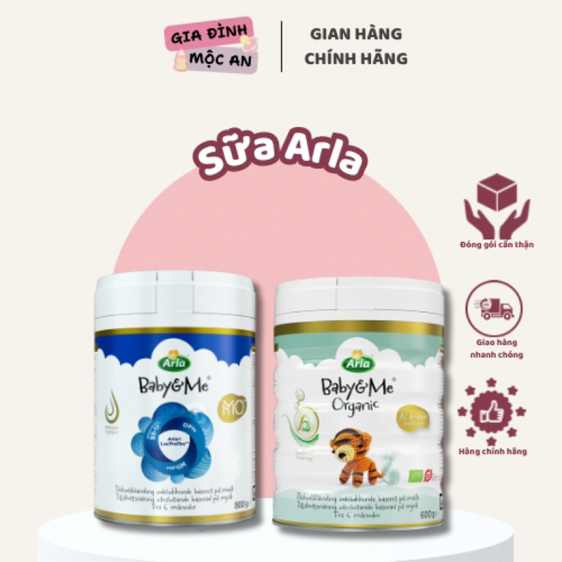 Sữa Arla Baby & Me Organic A2 và Arla baby&me HMO đủ số 1,2,3 chính hãng từ Đan Mạch 600g/800g ...
