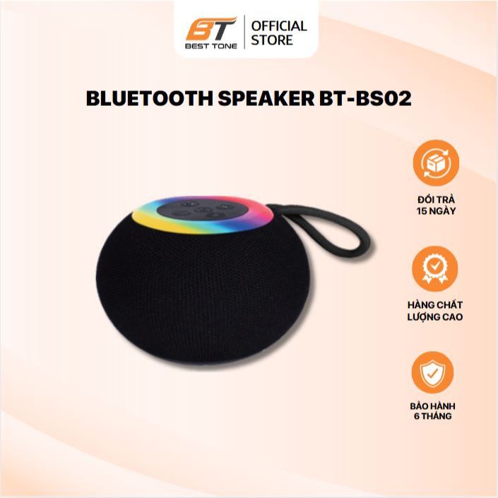 Loa không dây bluetooth 5.3 BT-BS02,công suất 5W, đèn led nhấp nháy, pin trâu, bass ấm| BẰNG ...