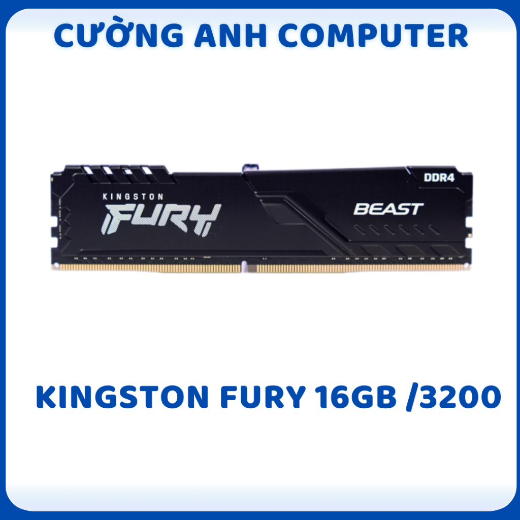 Ram Desktop Kingston Fury Beast 16GB (1x16GB) DDR4 3200Mhz ...