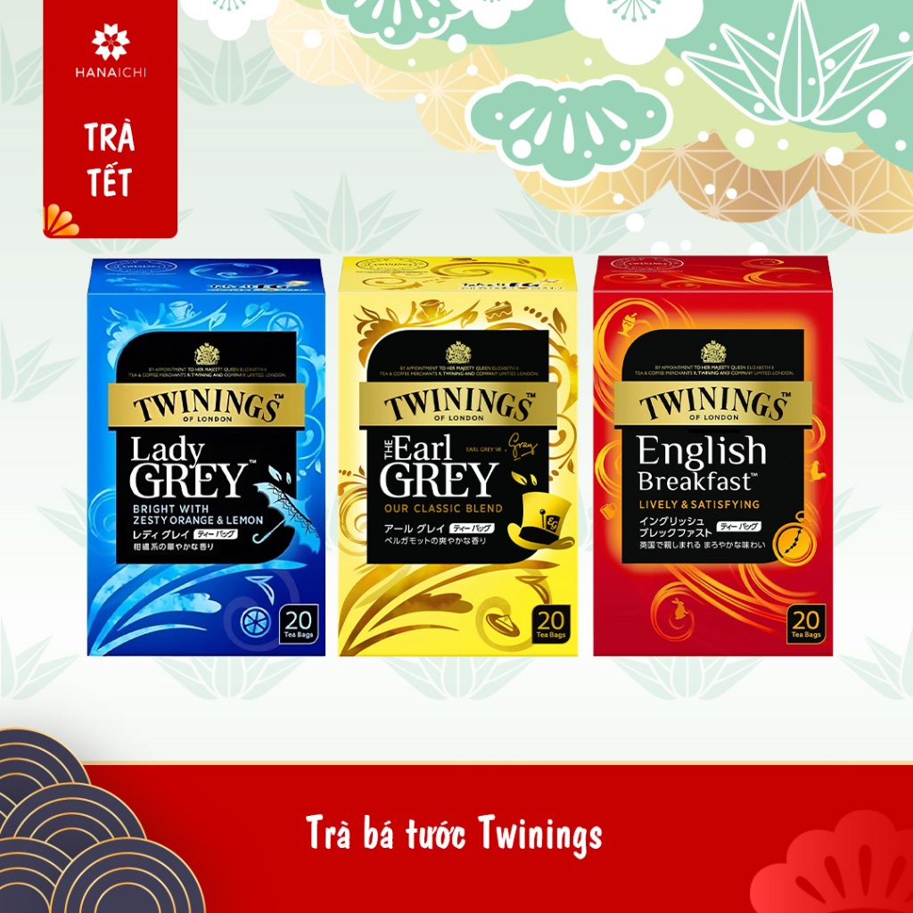 Trà bá tước Twinings Classic/English Breakfast/Lady Grey thơm ngon đậm ...