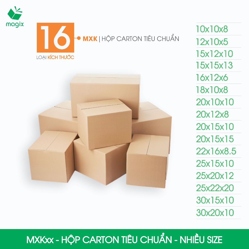 MXKx - 20 hộp carton Tiêu Chuẩn - Nhiều size - Thùng carton, hộp gói ...