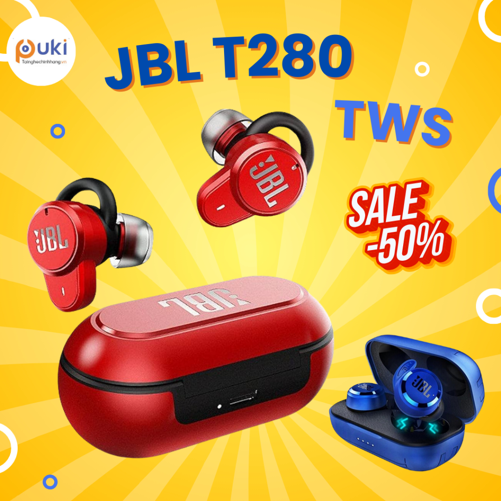Tai Nghe bluetooth, Tai Nghe, Tai Nghe Ko Dây, Tai Nghe 𝐉𝐁𝐋 𝐓𝟐𝟖𝟎 𝐓𝐖𝐒 | Shopee Việt Nam