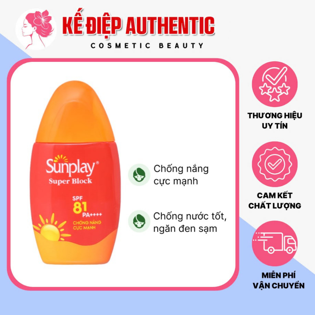 Kem Chống Nắng Sunplay Super Block SPF 81 Tuýp Ngăn Ngừa Đen Sạm, Nám ...