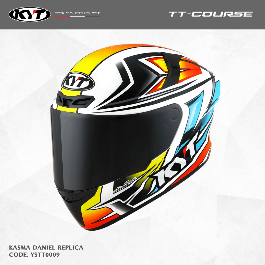 Nón bảo hiểm Fullface KYT HELMET TT COURSE KASMA DANIEL REPLICA (Kính trong suốt) | Shopee Việt Nam