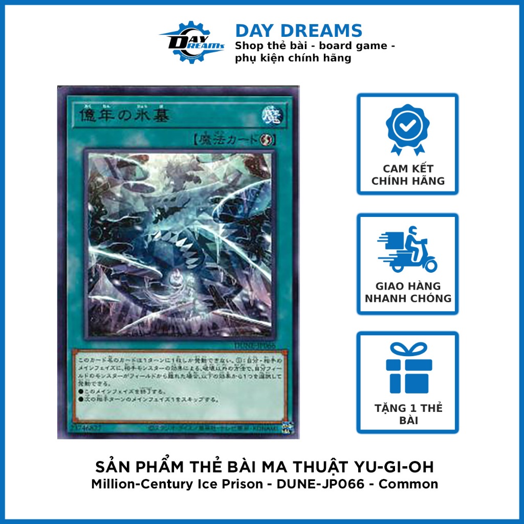 THẺ BÀI YUGIOH CHÍNH HÃNG: Million-Century Ice Prison - DUNE-JP066 - Rare | Shopee Việt Nam