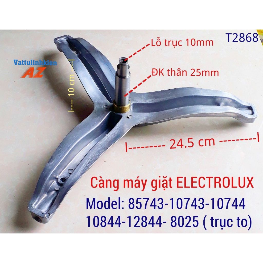 Trục ba chạc càng máy giặt Electrolux cửa ngang Model EWF 10743/10843 ...