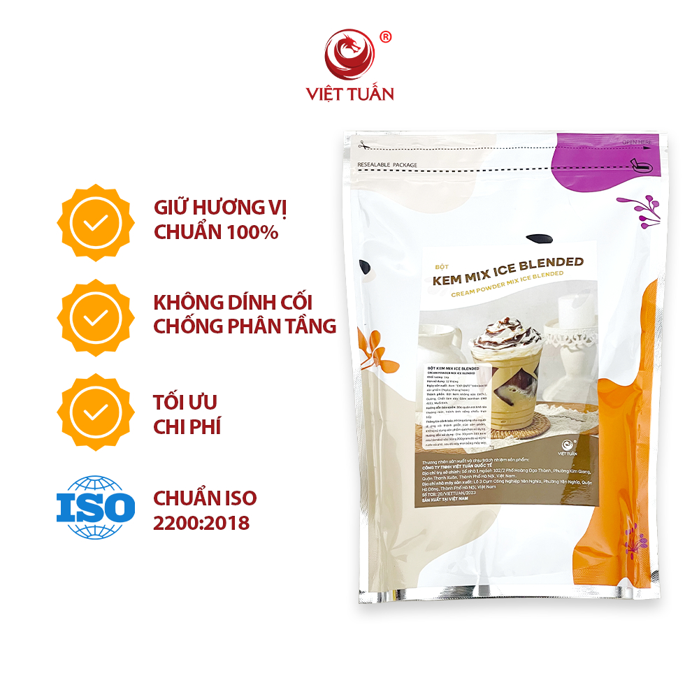 Bột Kem Mix Ice Blended Việt Tuấn, Ngon Như Mix HL, Sánh Thơm Béo, Gói ...