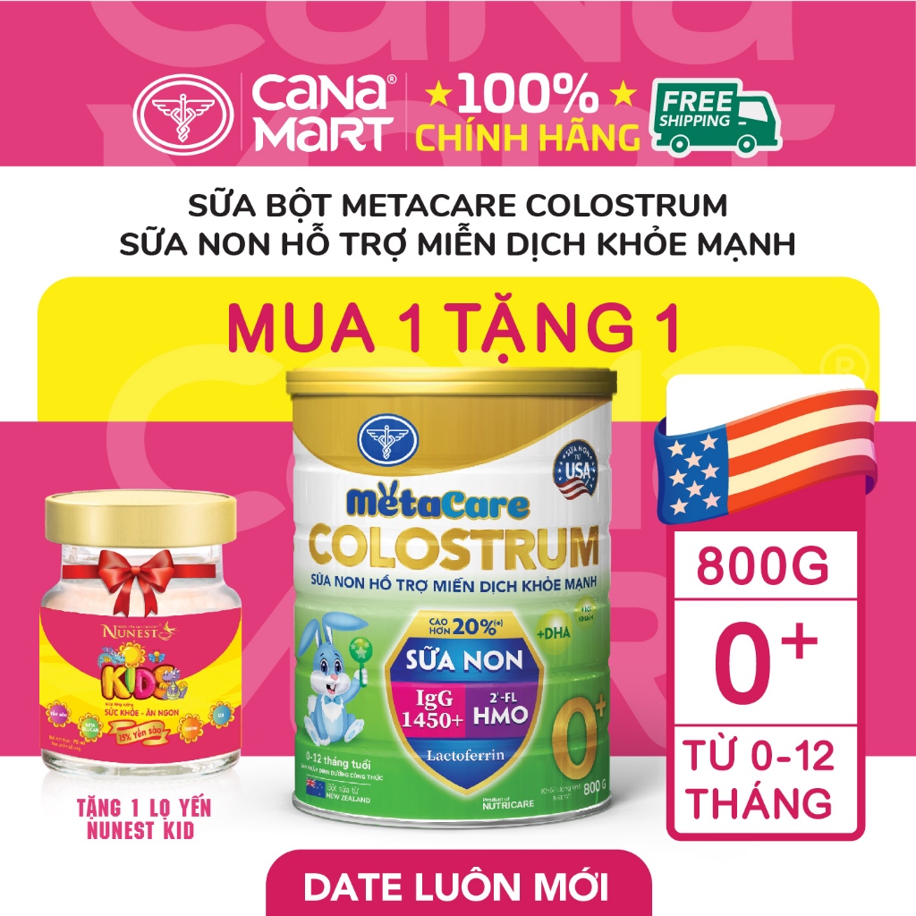 Sữa non Metacare Colostrum 0+ Nutricare giúp trẻ tăng cường miễn dịch tăng cân (800g) Tu 0 ...
