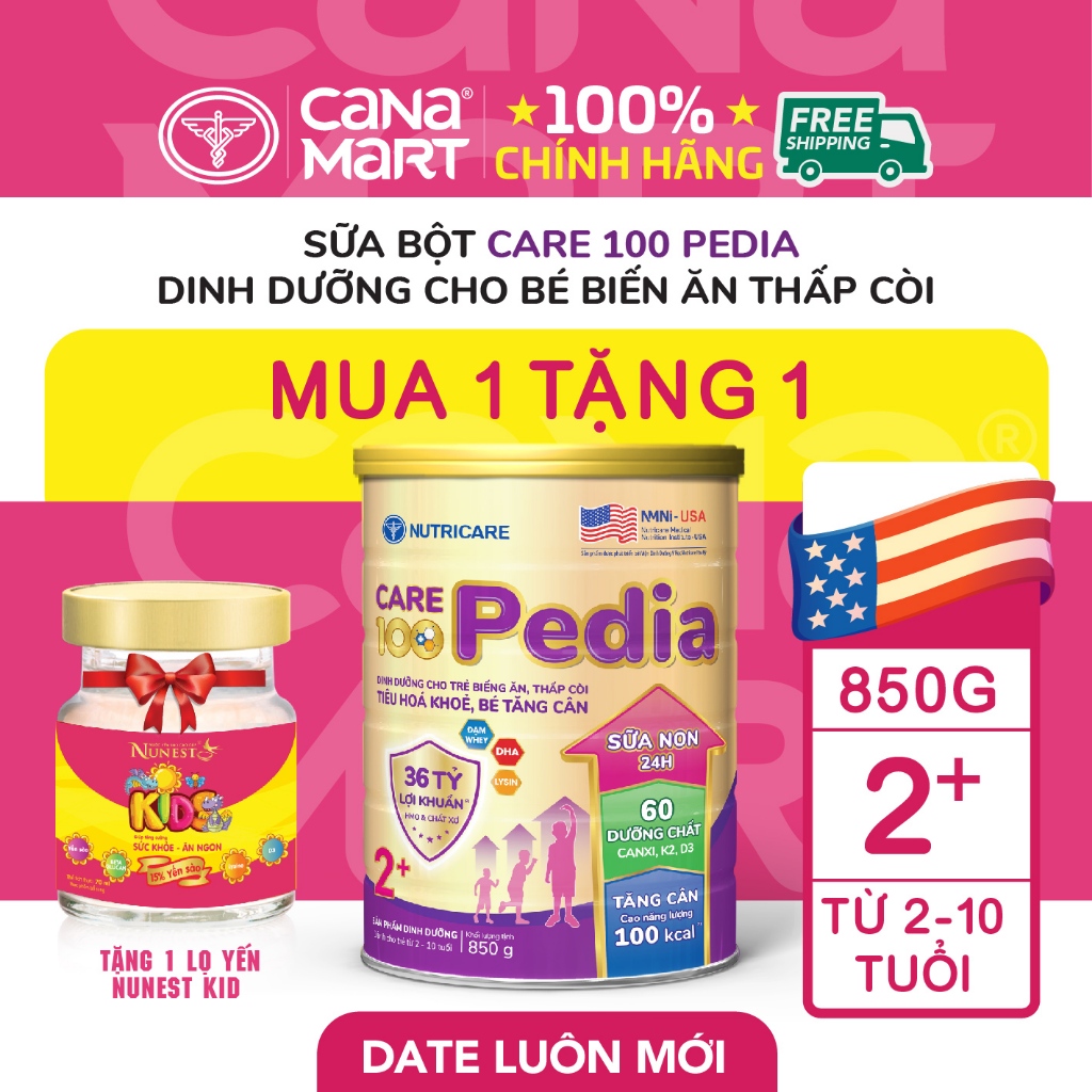 Sữa Bột Nutricare Care 100 Pedia Tiêu Hóa Khỏe Bé Tăng Cân ( 850g ) | Shopee Việt Nam