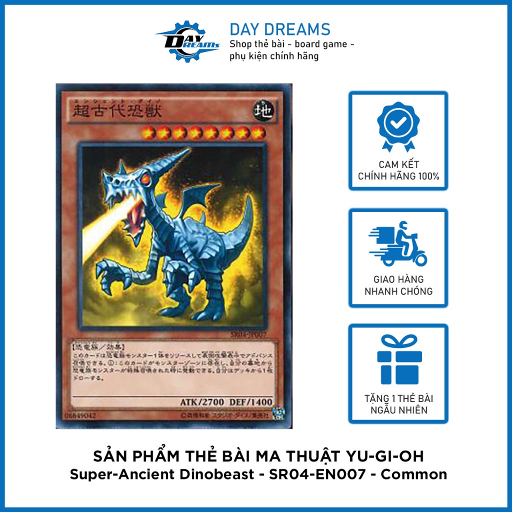 THẺ BÀI YUGIOH CHÍNH HÃNG: Super-Ancient Dinobeast - SR04-JP007 ...