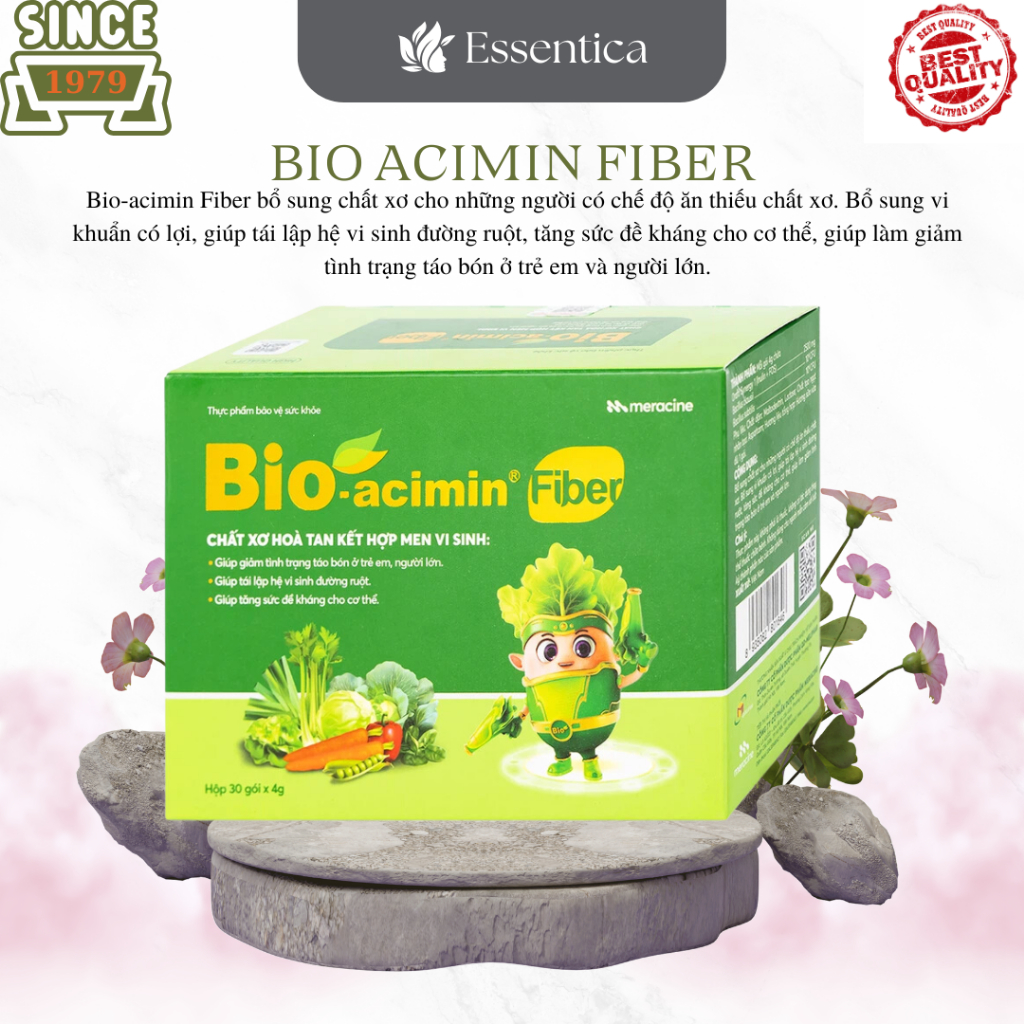 Cốm vi sinh Bio-acimin Fiber Meracine bổ sung chất sơ hòa tan, giảm ...