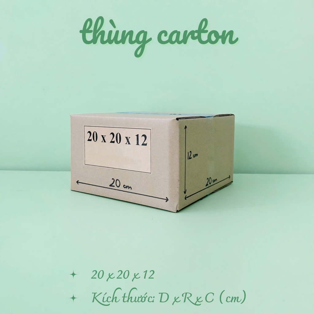 COMBO 50 HỘP CARTON 20x20x12 cm | Shopee Việt Nam