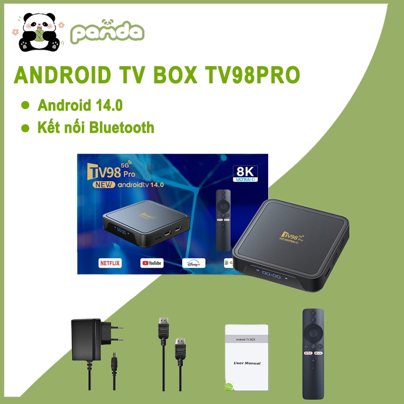 Android TV Box Giọng Nói Hỗ Trợ Android 14.0 16G+256GB Việt Wifi 5G ...