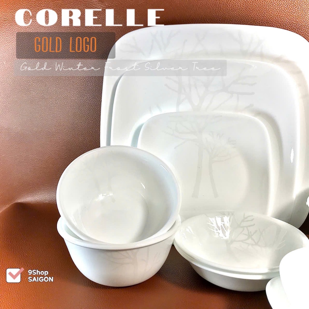 Corelle USA [Gold Logo] - Gold Winter Frost Silver Tree - Full 10 Món ...