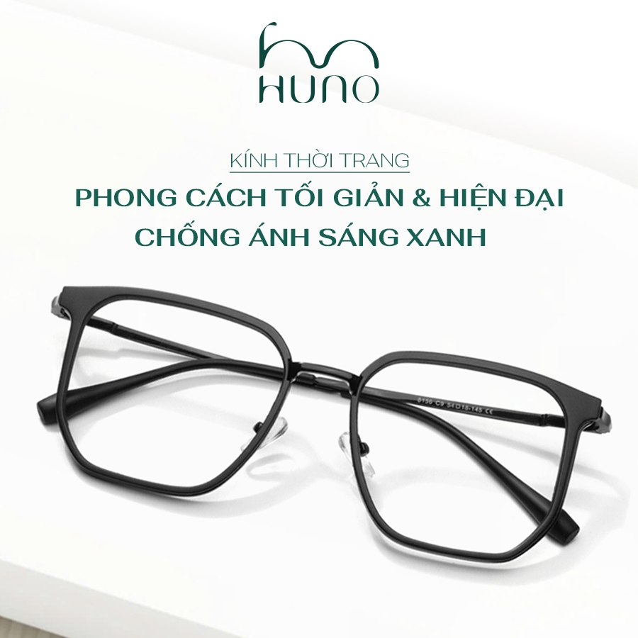Kính mắt HUNO nam nữ, gọng vuông thanh lịch, chất liệu TR90 siêu bền - K190 | Shopee Việt Nam