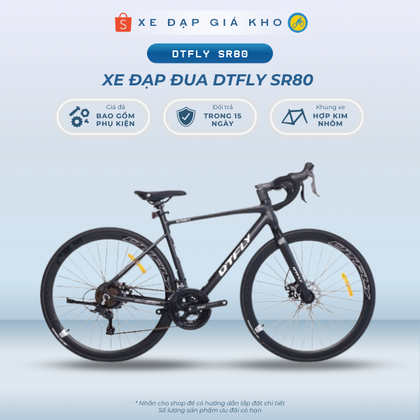 Xe Đạp Đua DTFLY SR80 – Khung Nhôm | Phanh Đĩa | Shopee Việt Nam