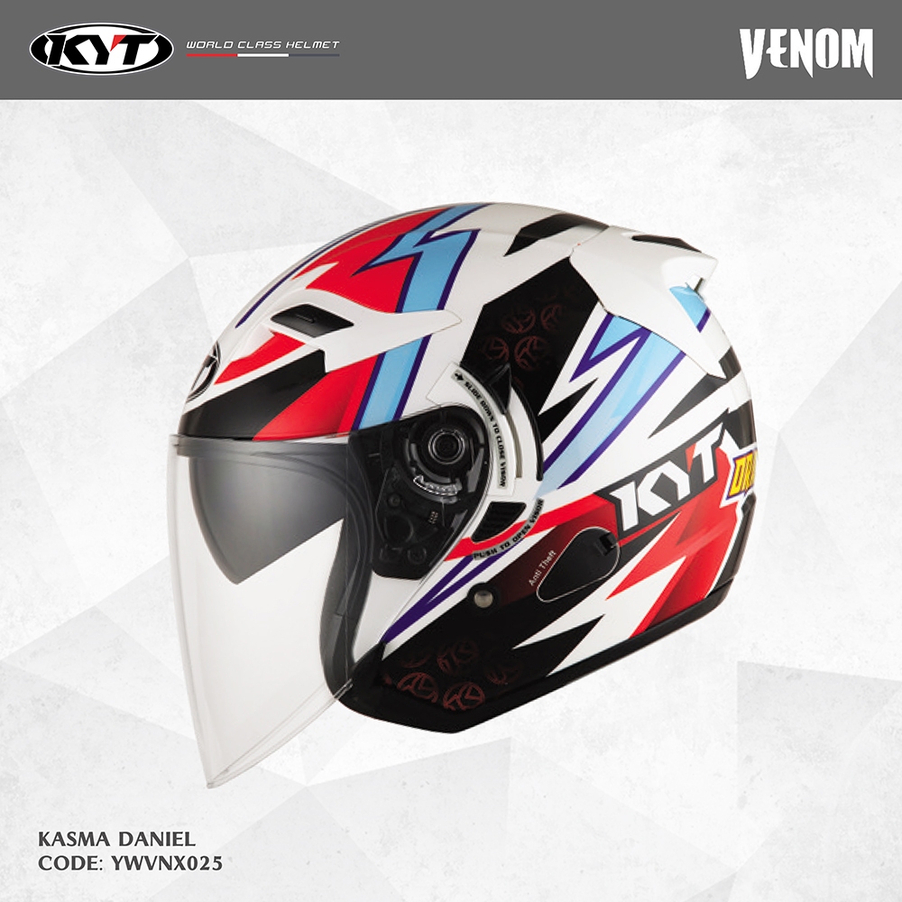 Nón bảo hiểm 3/4 KYT HELMET VENOM OPEN KASMA DANIEL | Shopee Việt Nam