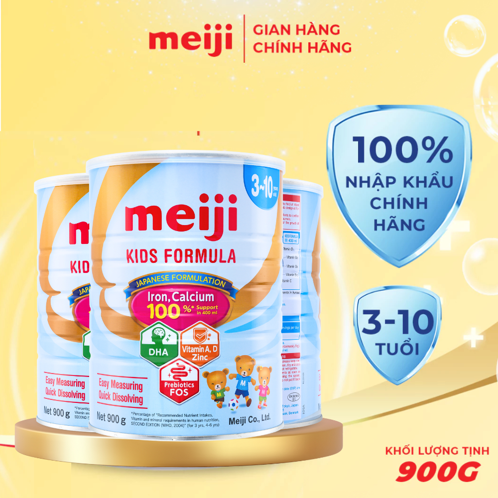 3 hộp Thực phẩm bổ sung Meiji Kids Formula - Nhập khẩu chính hãng (900g ...