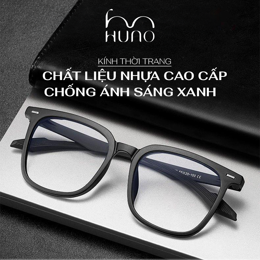 Gọng kính HUNO Kính mắt nam nữ chất liệu kim loại và nhựa TR90 cao cấp thiết kế cá tính riêng ...