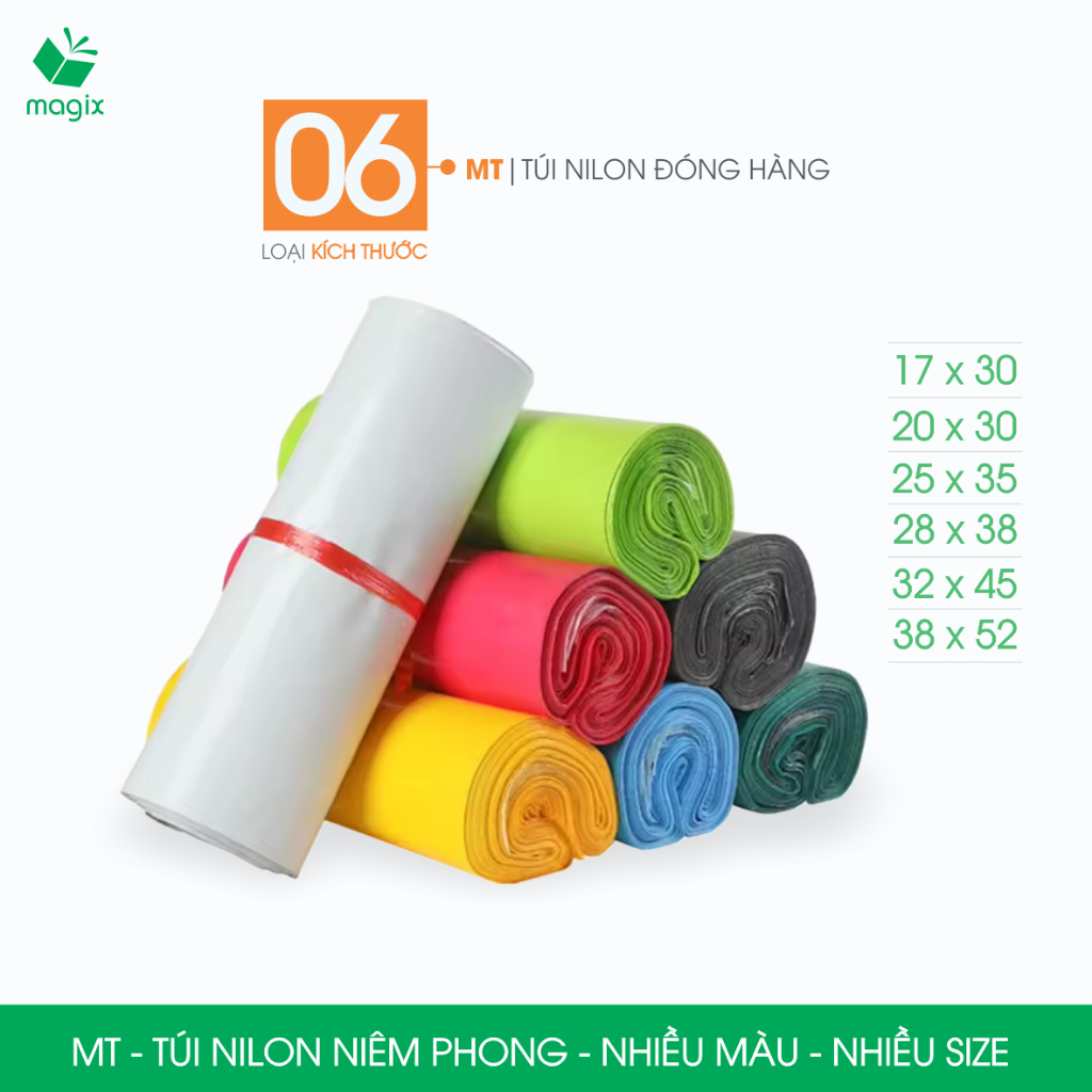 MTx - 100 túi nilon 1 lớp đóng hàng - Nhiều màu - Nhiều size - Túi gói ...