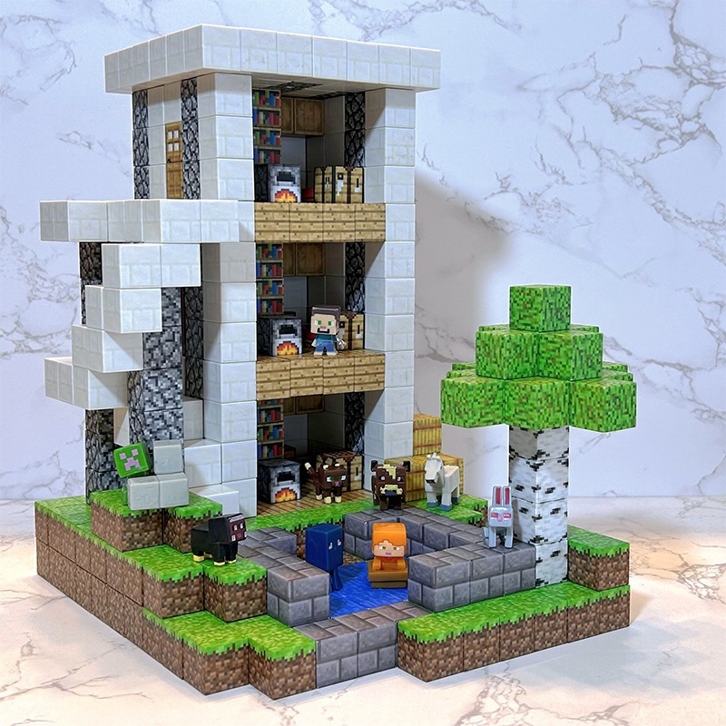 Khối Minecraft Nam Châm Đồ Chơi, Mô Hình Lắp Ráp Khối Block Xây Dựng Từ ...