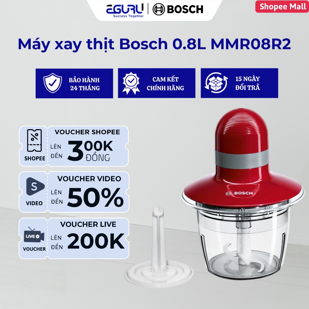 Máy xay thịt Bosch 0.8L MMR08R2 - Hàng Chính Hãng - Bảo Hành 24 Tháng ...