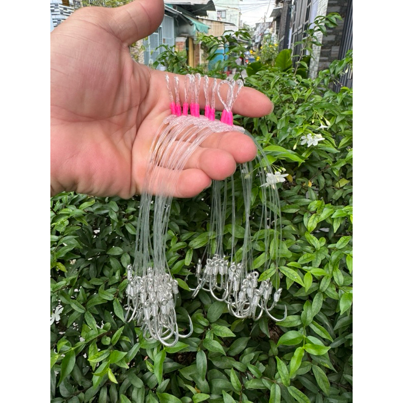 combo 5-10 chùm nho 6 lưỡi gama bạc số 18 dây bulava raptor 0,76mm ...