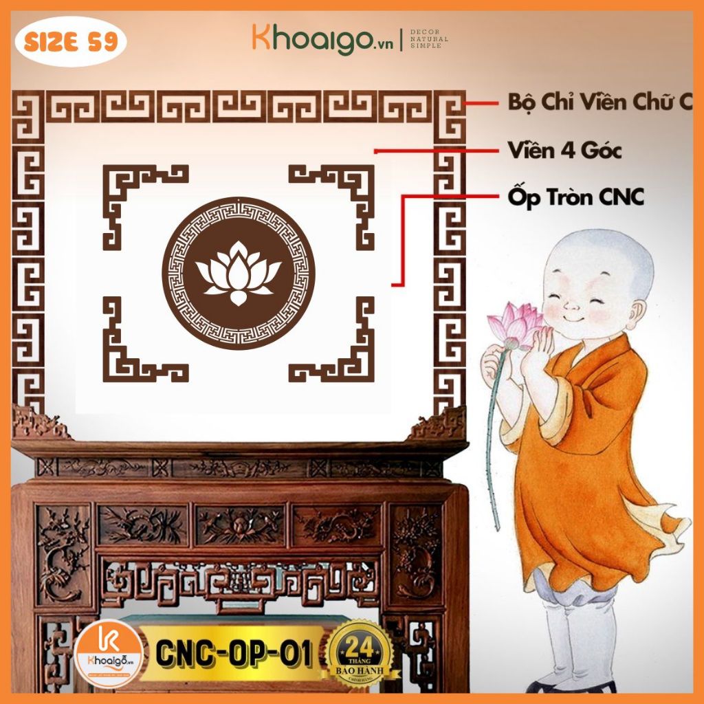 Bộ Vách Dán Trang Trí Bàn Thờ - OP59 - Gỗ MDF Thái Lõi Xanh Chống Ẩm ...