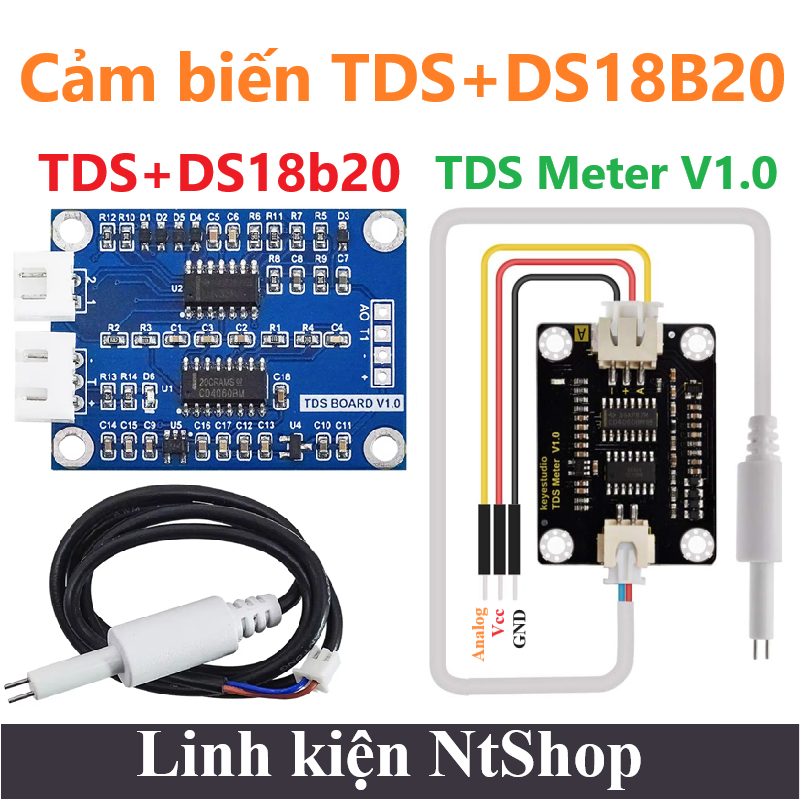 Cảm biến TDS Board V1.0 DS18b20 / TDS Meter V1.0 Đo độ rắn của nước ...