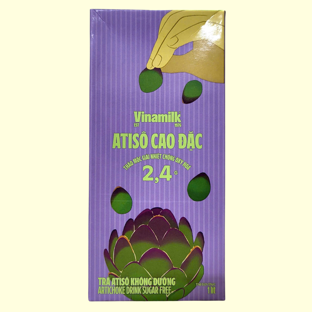 VFRESH + KHÔNG ĐƯỜNG Hộp 1L + TRÀ ATISO (từ Atiso cao đặc) VINAMILK ...