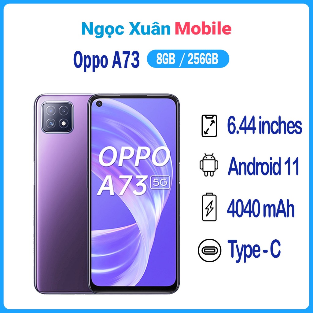 Điện thoại Oppo A73 5G Ram 8GB/256GB Nguyên Zin đẹp keng, TẶNG(CƯỜNG ...
