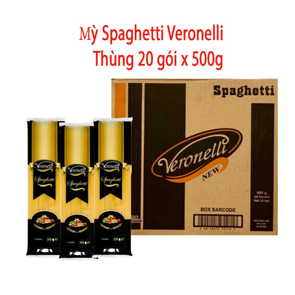 Sỉ Thùng 20 gói mỳ ý Spaghetti Veronelli Cộng Tròn Nhập Khẩn Thỗ Nhỹ Kỳ ...