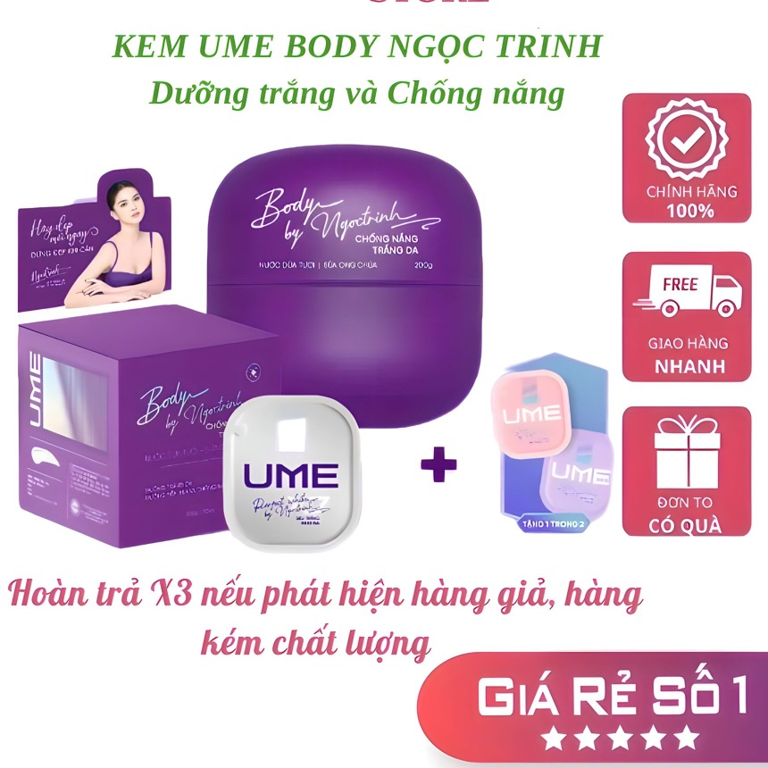 Kem Body Ngọc Trinh - Trắng Da, Chống Nắng Chính Hãng Ume Việt Nam ...